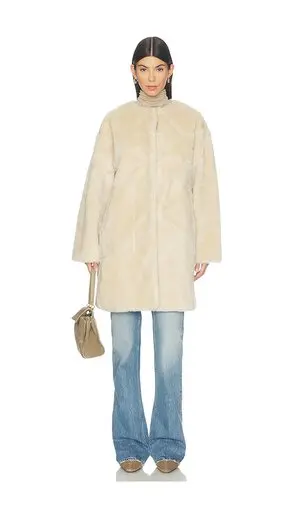 Citizens Of Humanity Martina Long Sherpa Coat In Cream