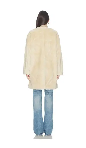 Citizens Of Humanity Martina Long Sherpa Coat In Cream