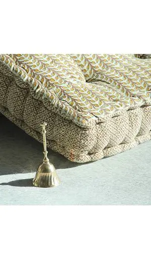 VERVE CULTURE Square Meditation Cushion In Beige