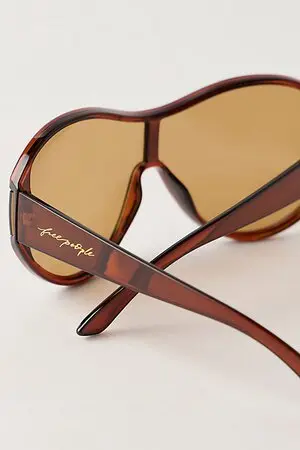 Free People Elsa Oversized Shield Sunglasses