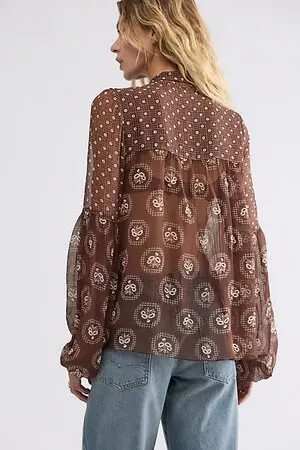 Anna Sui Silk Tie Blouse