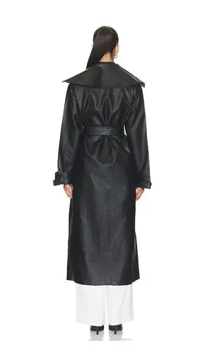 Superdown Astra Faux Leather Trench