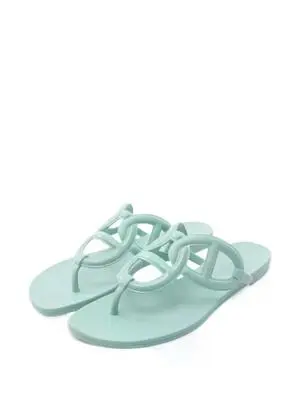 Hermès 2010s Égérie Chaîne D'ancre Thong Sandals - Blue