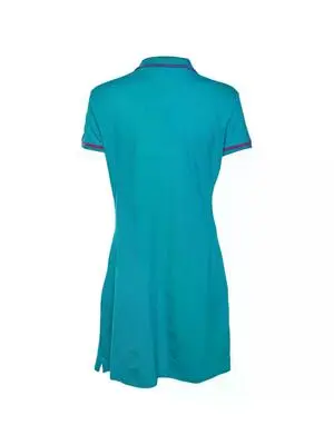 Versace Medusa-appliqué Polo-collar Mini Dress