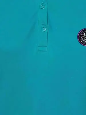 Versace Medusa-appliqué Polo-collar Mini Dress
