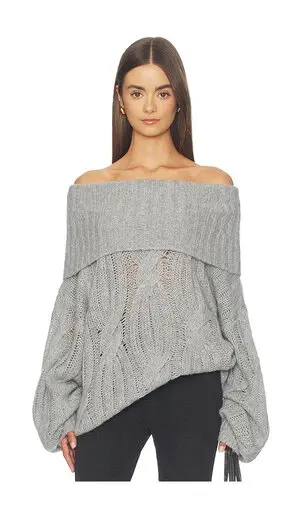 LISA YANG Chaqueline Sweater In Light Grey