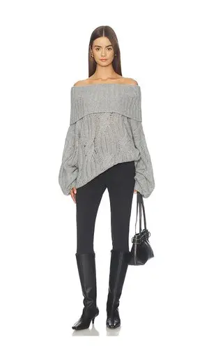 LISA YANG Chaqueline Sweater In Light Grey