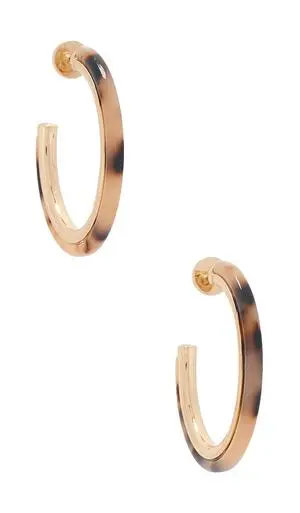 8 OTHER REASONS 8 Other Reasons Tyla Acrylic Hoop Earrings In Brown.