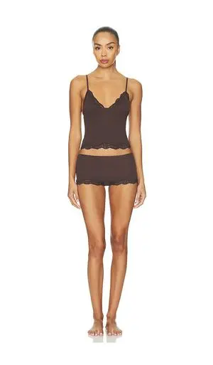 SKIMS Fits Everybody Lace Boyshort In Brown