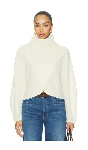 Simkhai Orlienne Long Sleeve Turtleneck In White
