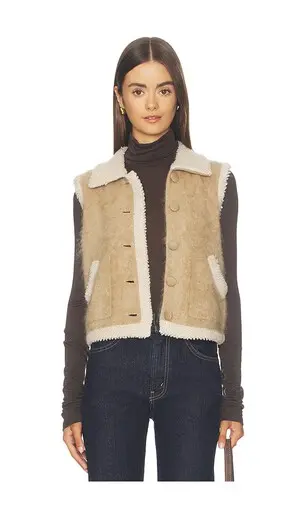 Guest In Residence Grizzly Wrangler Vest In Tan