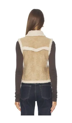 Guest In Residence Grizzly Wrangler Vest In Tan