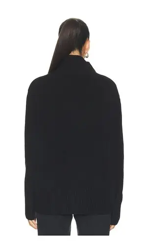 WHITE & WARREN Cashmere Oversized Standneck Sweater