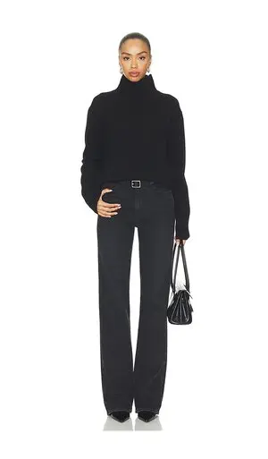 WHITE & WARREN Cashmere Oversized Standneck Sweater