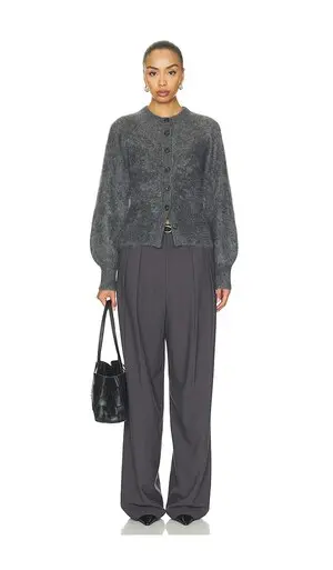 Guest In Residence Grizzly Sculpted Cardigan In Grey