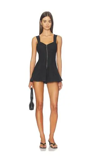 Free People X We The Free Delancey Flare Romper In Black