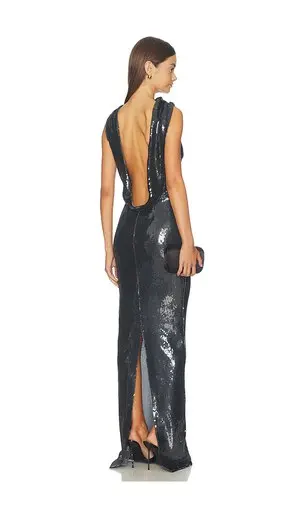 Retrofete Liela Sequin Dress In Grey - Fog