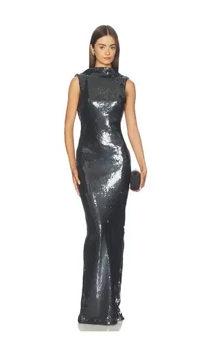 Retrofete Liela Sequin Dress In Grey