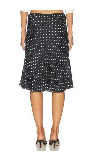 GUIZIO Satin Paloma Skirt In Black