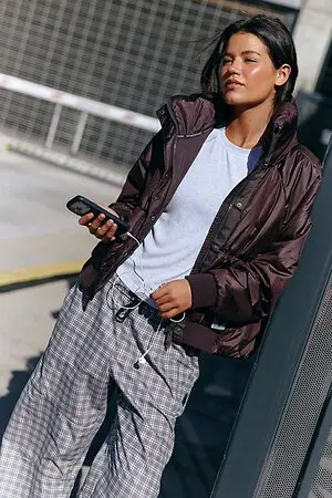 Free People Max Out Puffer Jacket - Chocolate