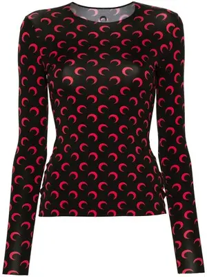 MARINE SERRE Moon Print Top - Red