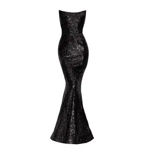ANGELIKA JOZEFCZYK Merlin Sequin Evening Gown - Black