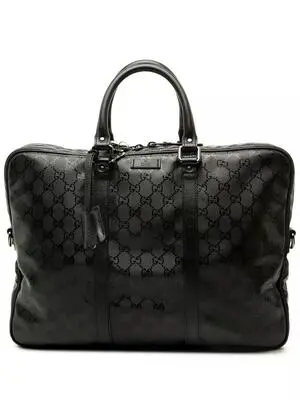 Gucci 2000-2015 Gg Imprime Business Bag - Black