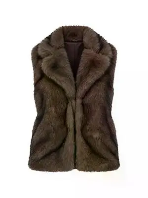 KAOS Faux-fur Notched-lapels Gilet