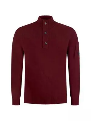 C.P. COMPANY Lambswool Turtleneck Lens Sweater - Red