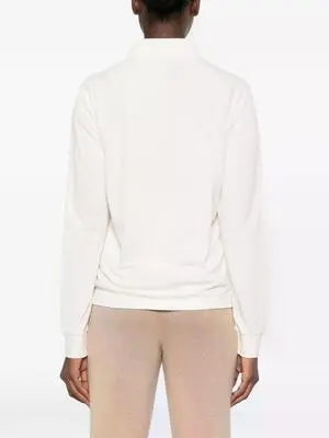 Sporty & Rich Perry Logo-patch Long-sleeve Polo Shirt