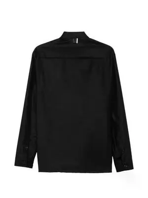 LOW BRAND Mandarin-collar Flap-pocket Shirt