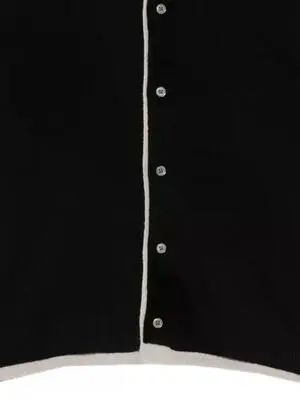 LOW BRAND Contrast-trim V-neck Cardigan