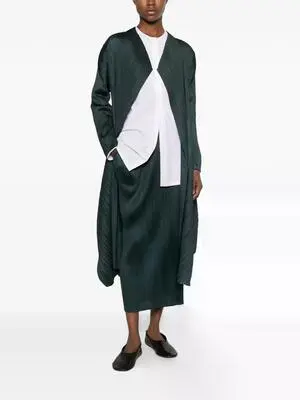 Issey Miyake Pleated Midi Skirt - Green