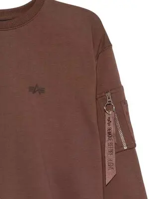 Alpha Industries Logo-print Zip-pocket Sweater