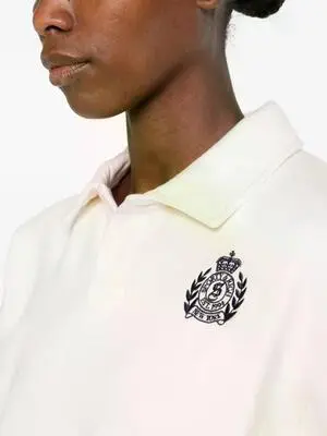 Sporty & Rich Elfa Logo-embroidered Polo-collar Sweatshirt