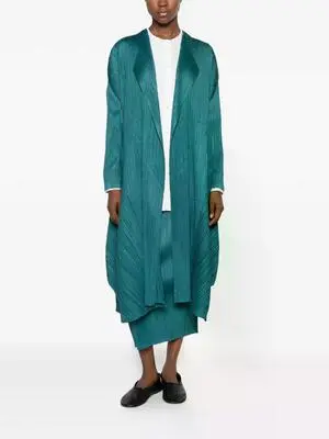 Issey Miyake Pleated Midi Skirt - Blue