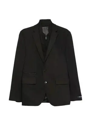 Karl Lagerfeld Street Layered-design Zip-fastening Blazer - Black
