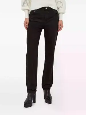 TRUSSARDI Logo-patch Straight-leg Jeans - Black
