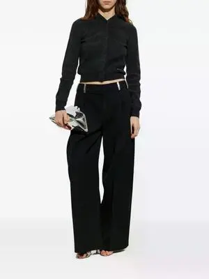 Alexander Wang Wool Cardigan With Logo Patch