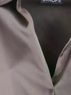 DRHOPE Wrap-style Long-sleeve Blouse