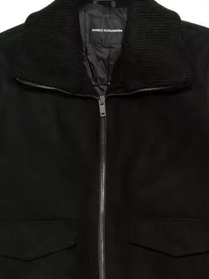 DANIELE ALESSANDRINI Ribbed-collar Zip-up Jacket