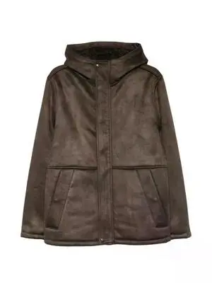 DANIELE ALESSANDRINI Hooded Faux-shearling Jacket