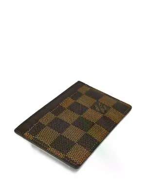 LOUIS VUITTON Small Porte Cartes Simple Damier Ebene Canvas Card Holder