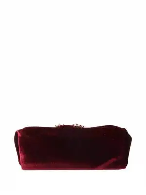 JIMMY CHOO Madeline Embellished Velvet Shoulder Bag
