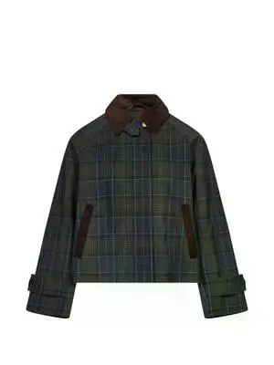 Barbour Sandra Tartan Showerproof Jacket - Green