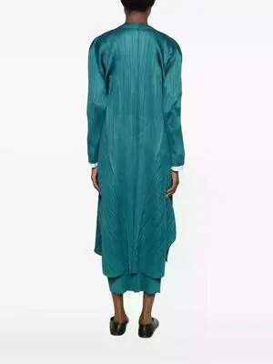 Issey Miyake Pleated Open-front Coat