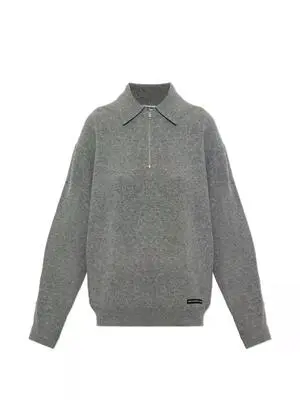 Alexander Wang Long-sleeve Polo Sweater - Grey
