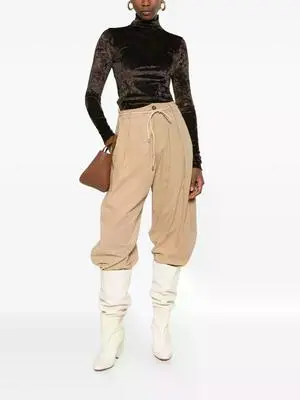 FORTE_FORTE Crushed-velvet High-neck Long-sleeved T-shirt