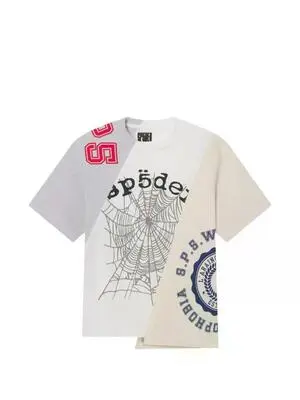SP5DER Asymmetrical 5 Graphic-print T-shirt - Grey