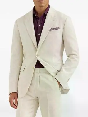 Brunello Cucinelli Cotton-linen Blend Suit - Neutrals
